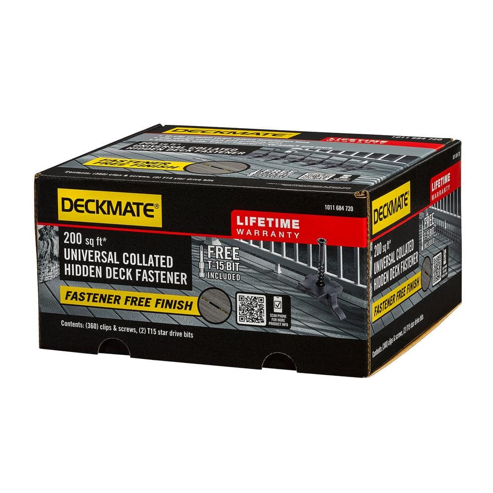 DECKMATE 360-Pack 200 sq ft. Black Collated Universal Hidden Deck ...