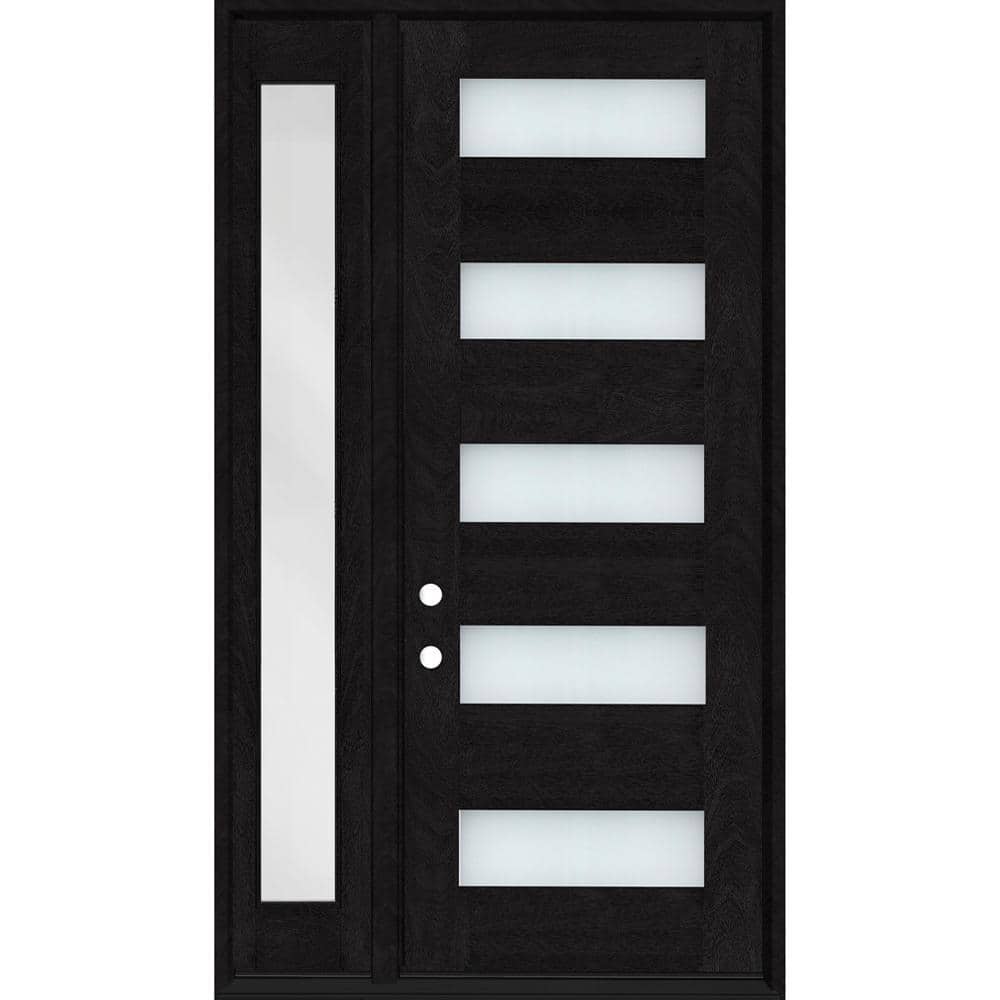 Steves & Sons Regency 53 in. x 80 in. 5L Modern Clear Glass RHIS Onyx ...