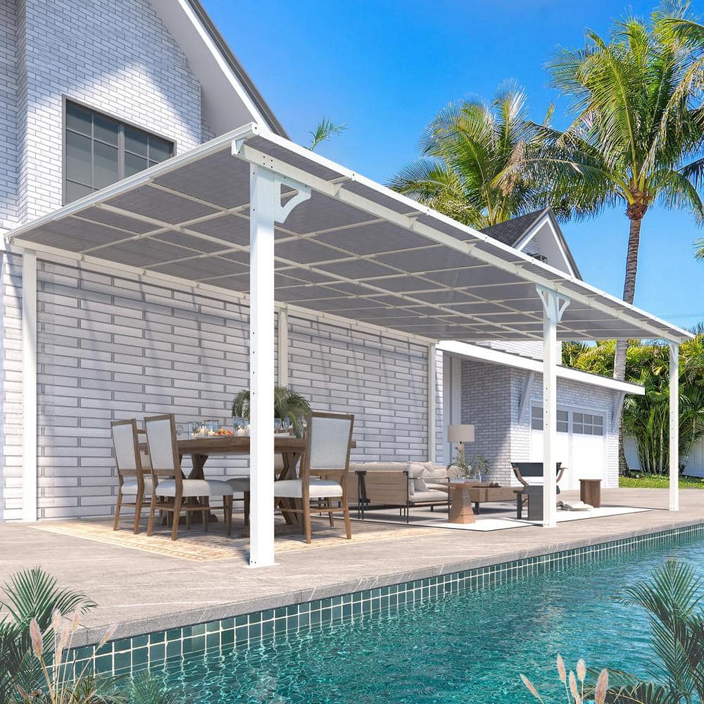 Reviews for AECOJOY 20 ft. x 12 ft. White Aluminum Patio Cover | Pg 1 ...