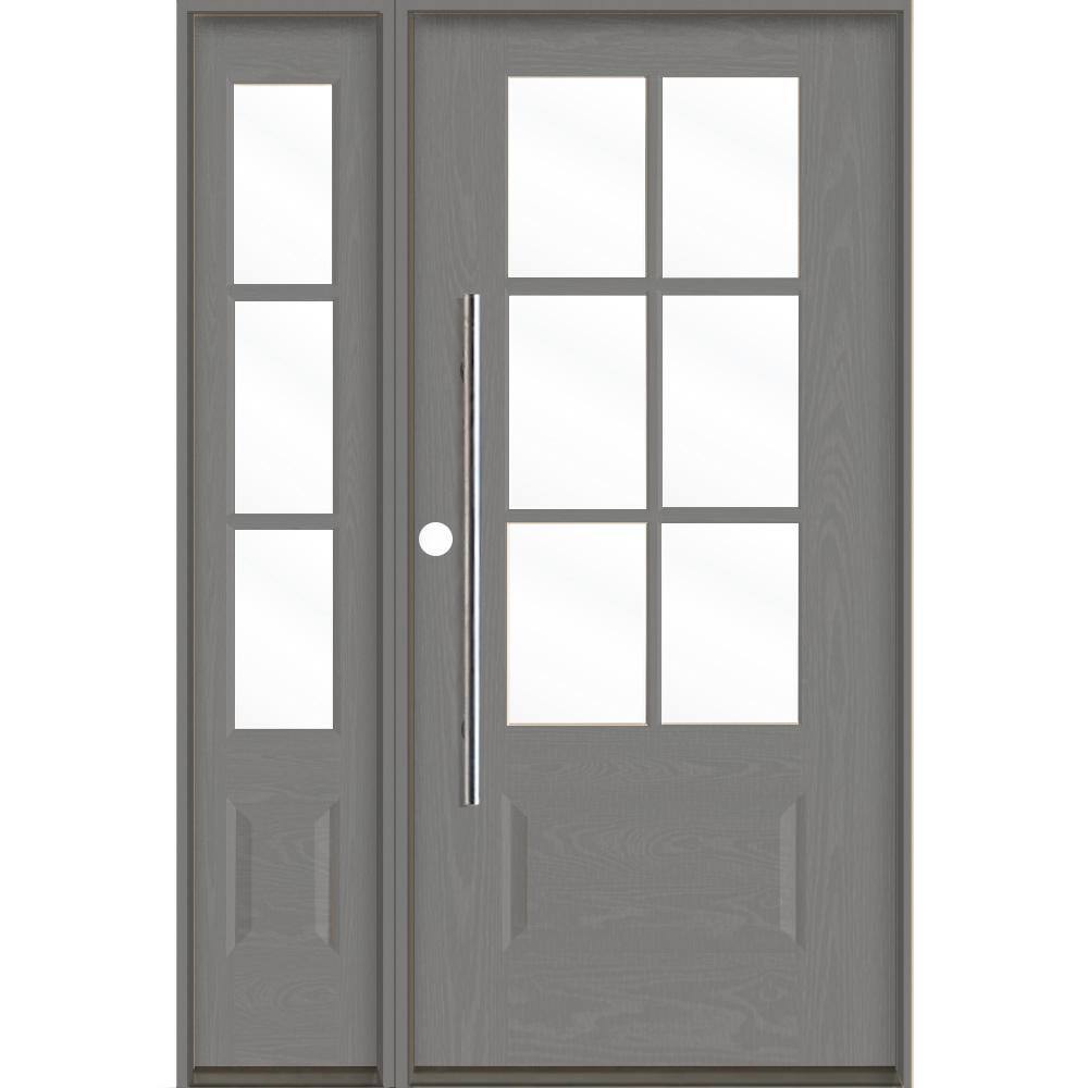 Krosswood Doors Faux Pivot 50 in. x 79 in. 6-Lite Right-Hand/Inswing ...