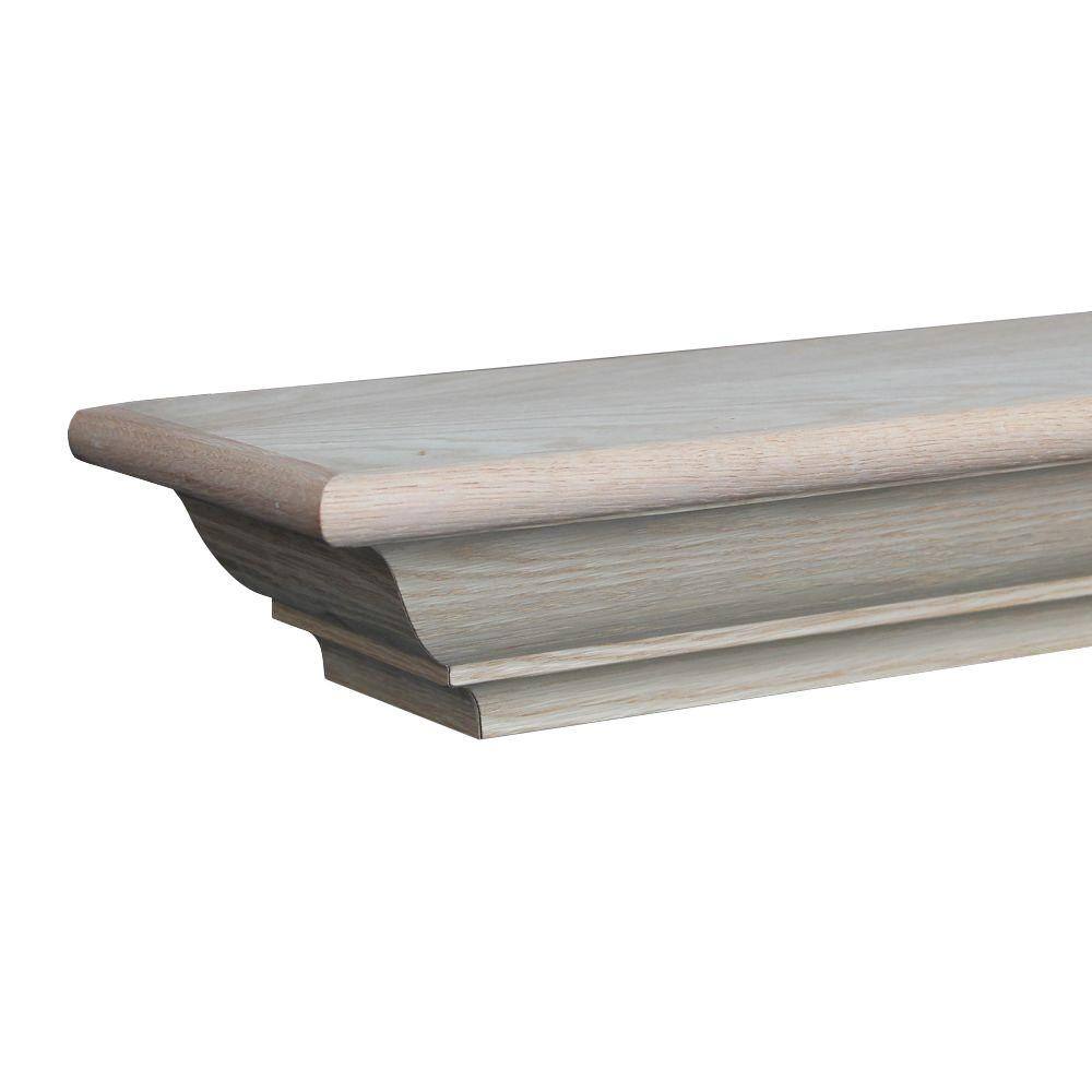 Builders Choice Richmond 72 in. x 3-3/4 in. Stain Grade Cap-Shelf ...