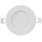 Commercial Electric 4 in. J Box 8-Watt Dimmable White Round Flat Panel ...