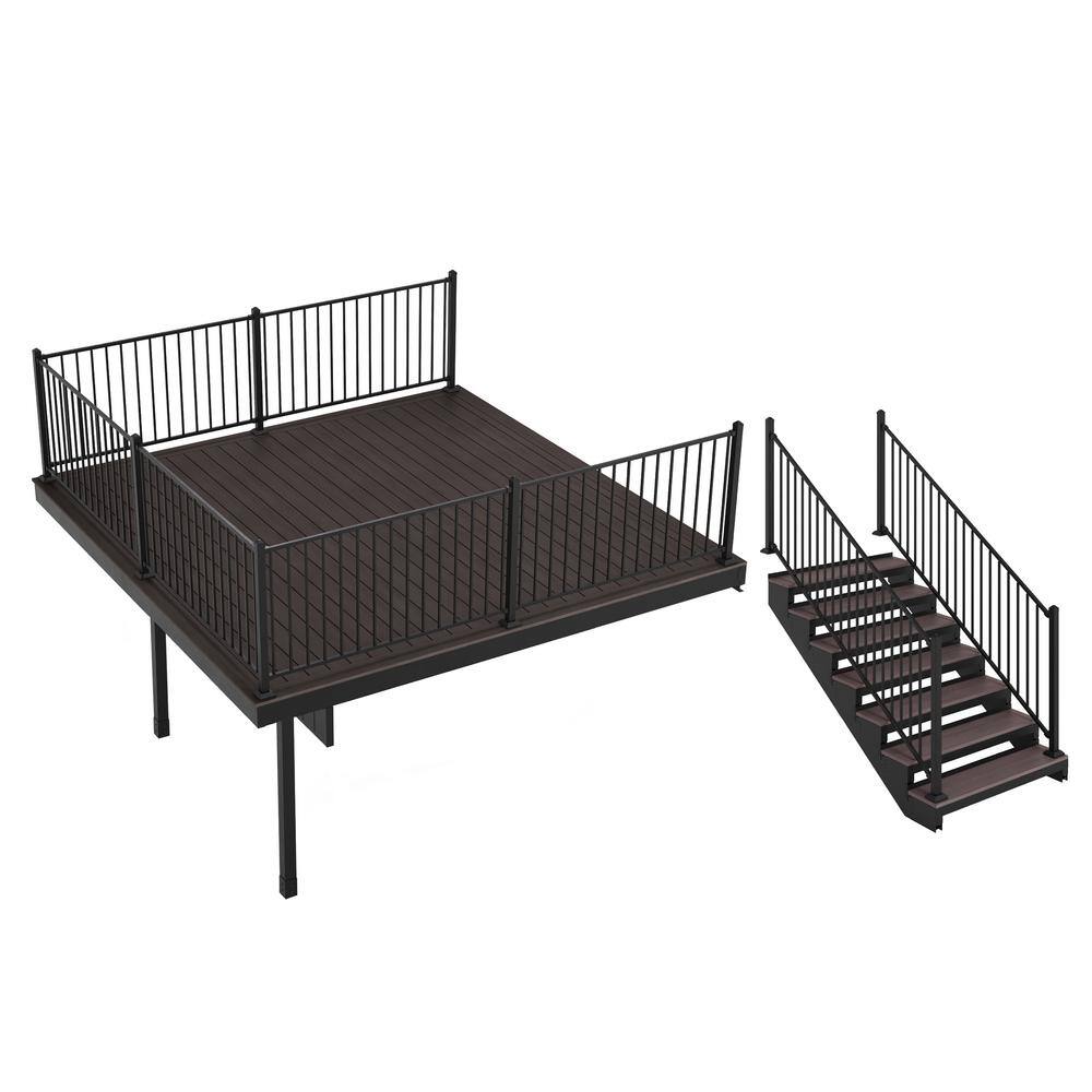 FORTRESS Infinity Attached 12 ft. x 12 ft. Tiger Cove Composite Deck ...