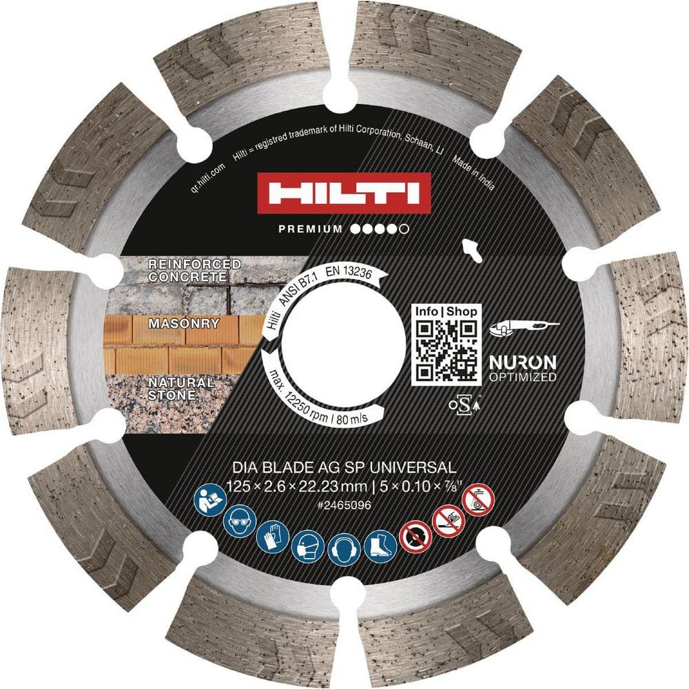 Hilti SP-S 12 in. x 1 in. DCH Universal Diamond Cutting Disc 2434811 ...