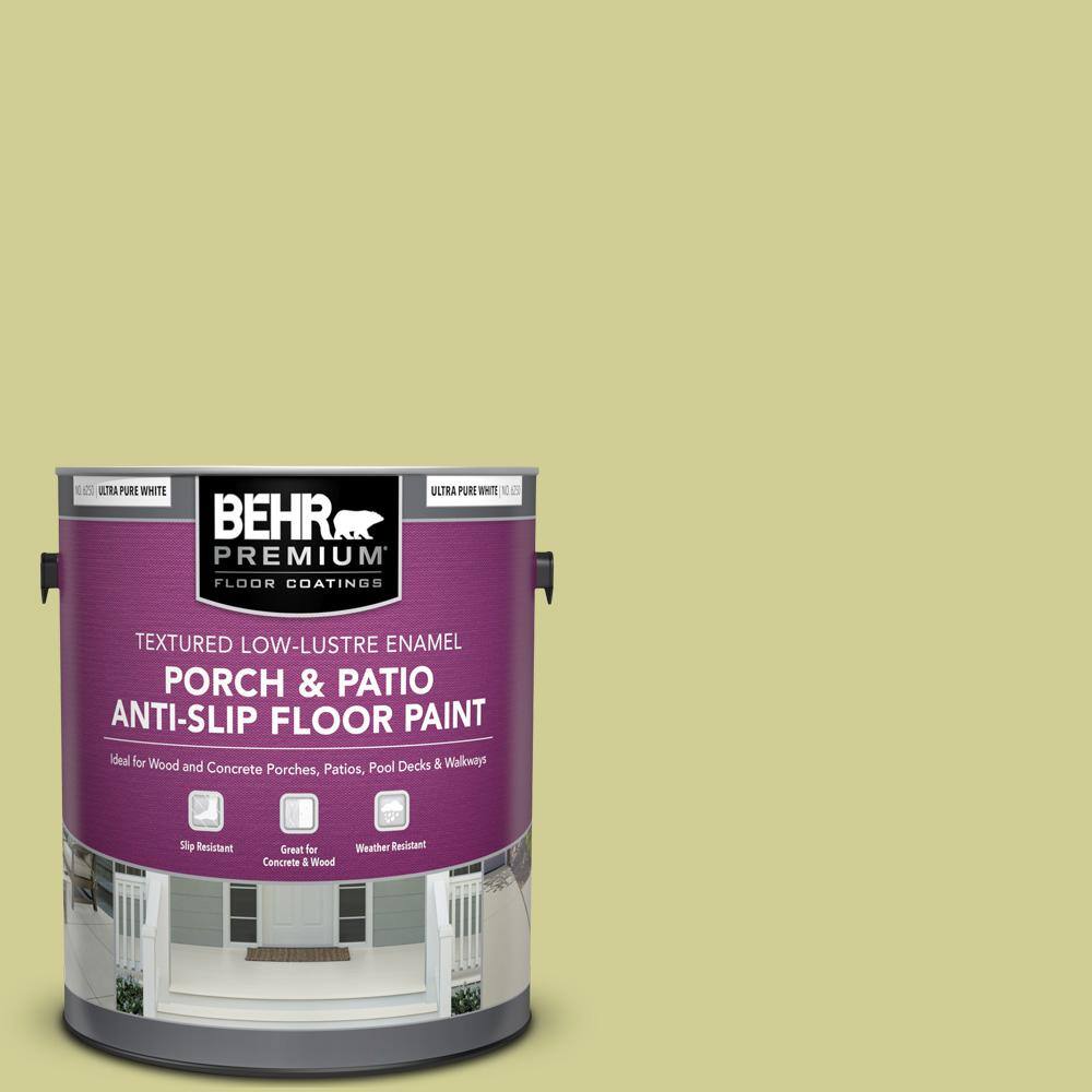 BEHR PREMIUM 1 gal. #M340-4 Wasabi Textured Low-Lustre Enamel Interior ...