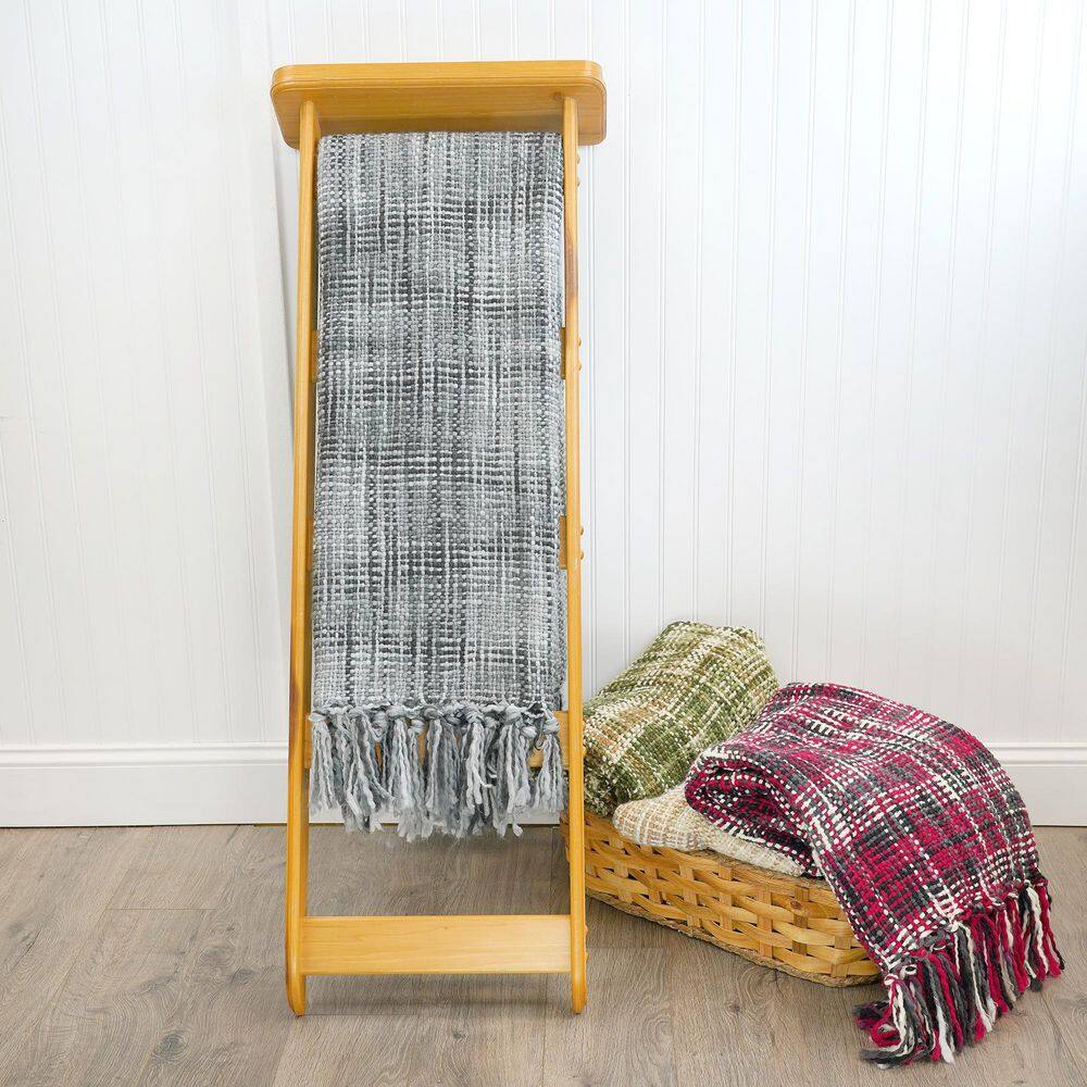 DONNA SHARP Heritage Woven Gray Acrylic Throw Blanket 70054 - The Home ...