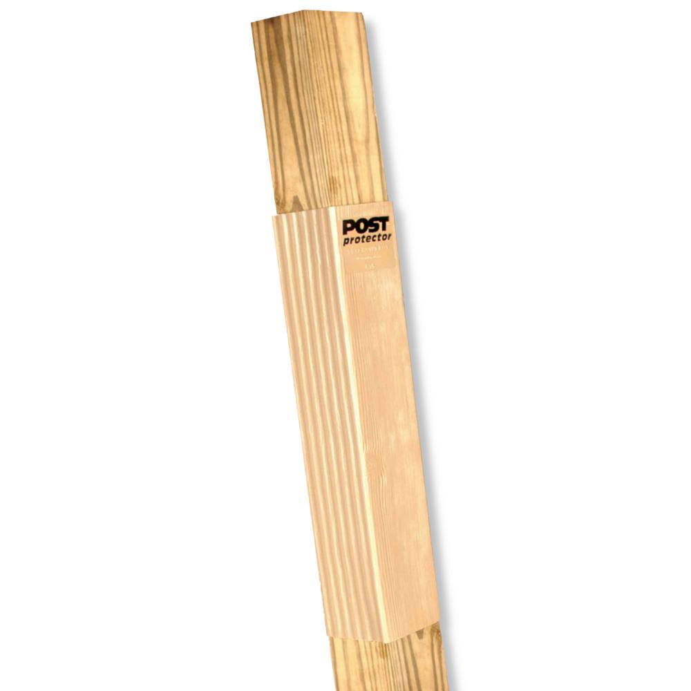 Post Protector 6 in. x 6 in. x 30 in. In-Ground Fence Post Decay ...