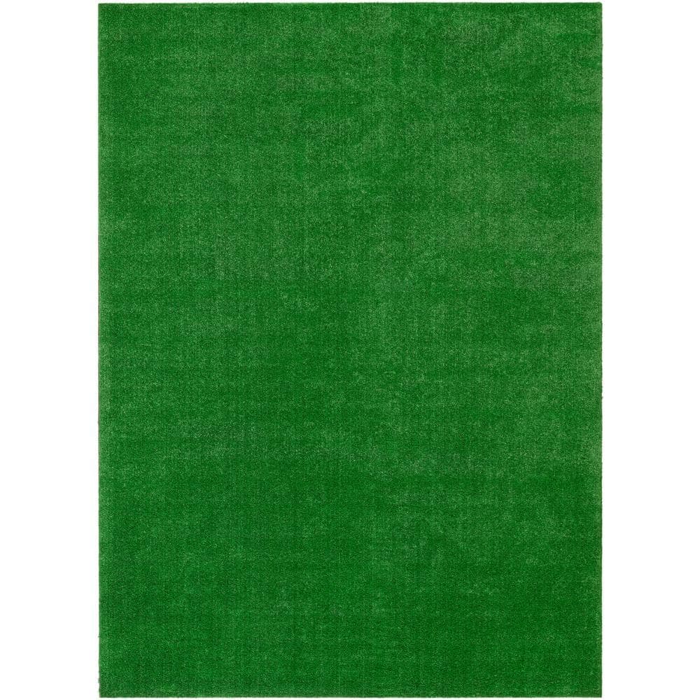 Well Woven Venice Modern 5 ft. 3 in. x 7 ft. 3 in. Turf Green ...