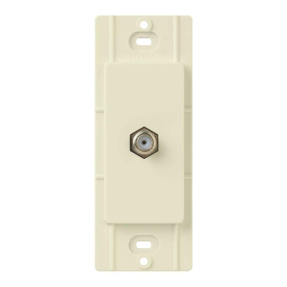 Lutron Claro Coaxial Cable Jack, Almond (CA-CJ-AL) CA-CJ-AL - The Home ...