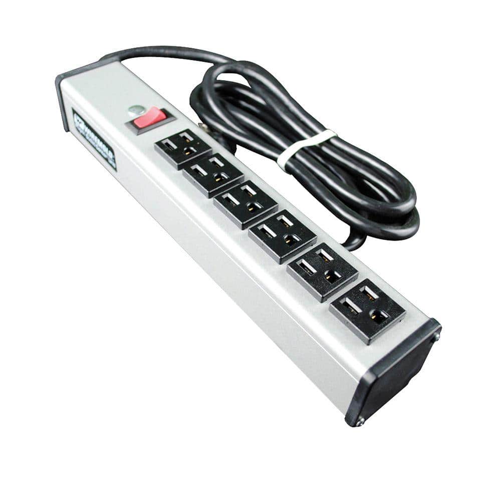 Legrand Wiremold 6-Outlet 15 Amp Compact Power Strip with Lighted On ...