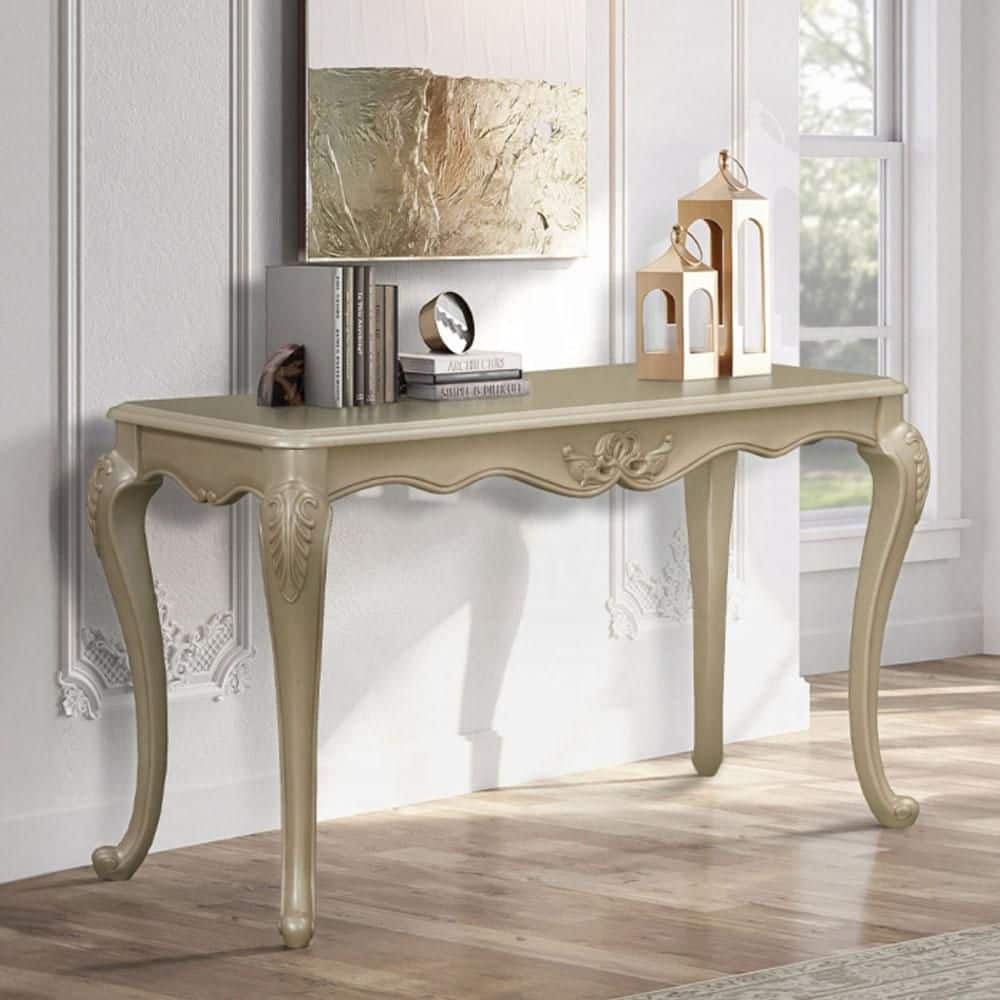 Acme Furniture Libertee 52 in. Champagne Finish Rectangle Wood Console ...