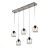 Edvivi Triscot 5-Light Modern Farmhouse Gray Wood Cluster Kitchen ...