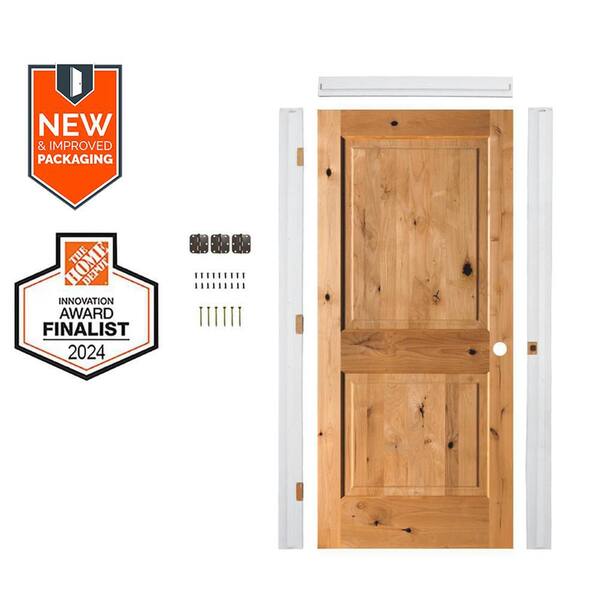 Krosswood Doors 32in.x80in. Knotty Alder Sq. Top Left-Hand Clear Stain ...