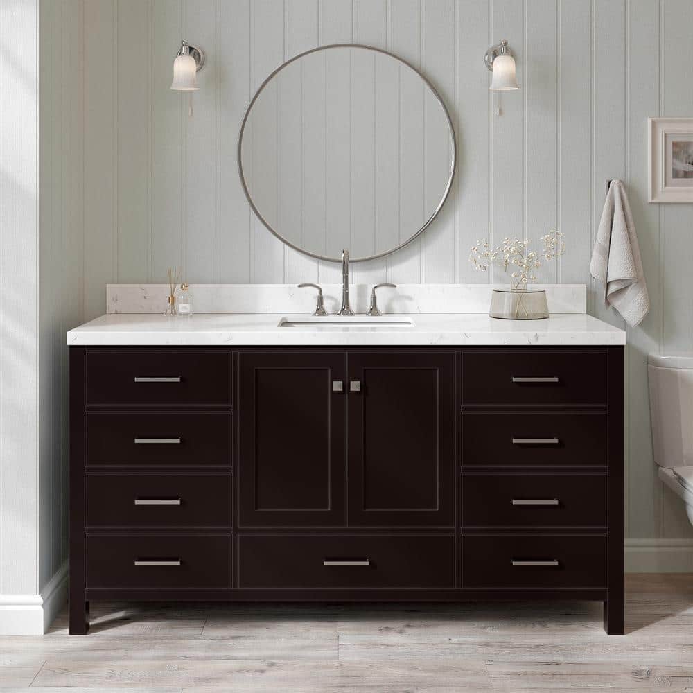 Reviews for ARIEL Cambridge 66 in. Single Sink Freestanding Bathroom ...