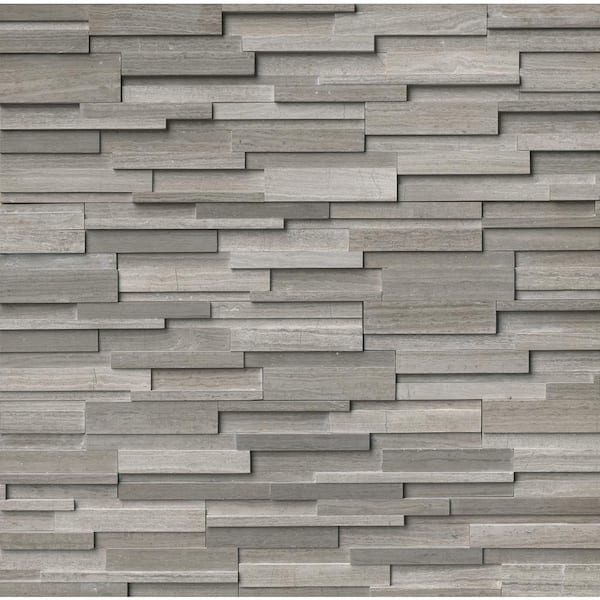 MSI Take Home Tile Sample - Gray Oak 3D Ledger Panel 6 in. x 6 in ...