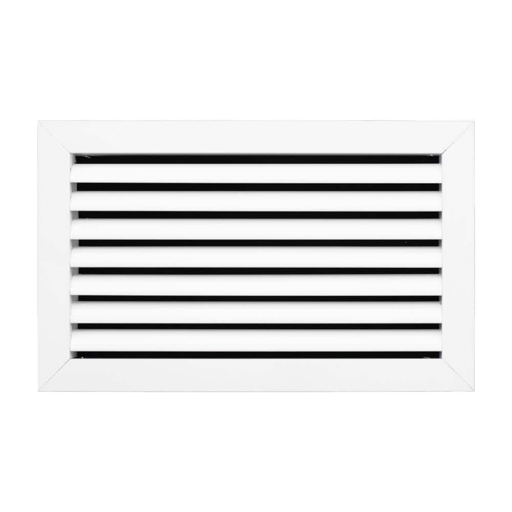 ACLAMINAIRE 14 in. x 8 in. Aluminum Return Air Grille in White L-RA ...