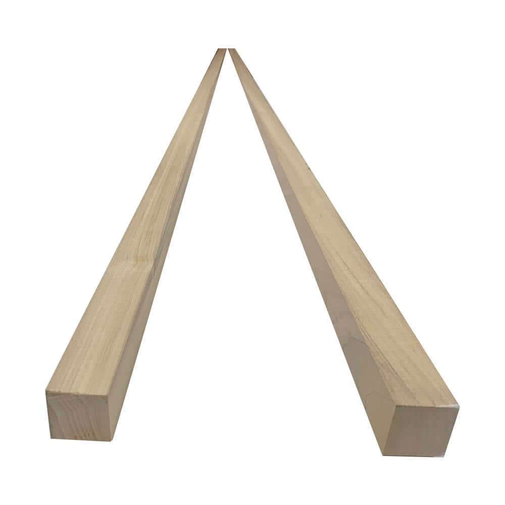 Swaner Hardwood 2 in. x 2 in. x 6 ft. Poplar S4S Hardwood Board (2-Pack ...