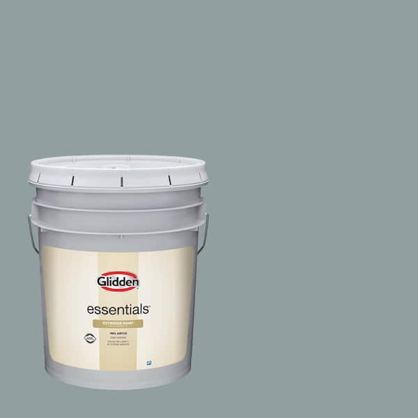 Glidden Essentials 5 gal. PPG1036-4 After The Storm Satin Exterior ...