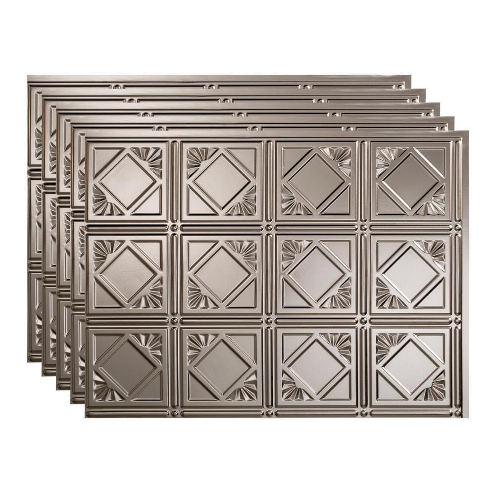 Fasade 18 in. x 24 in. Traditional # 4 Vinyl Backsplash Panel in ...