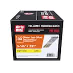 Paslode 3 in. x 0.131-Gauge 30-Degree Galvanized Ring Shank Paper Tape Framing Nails (2000-Box ...
