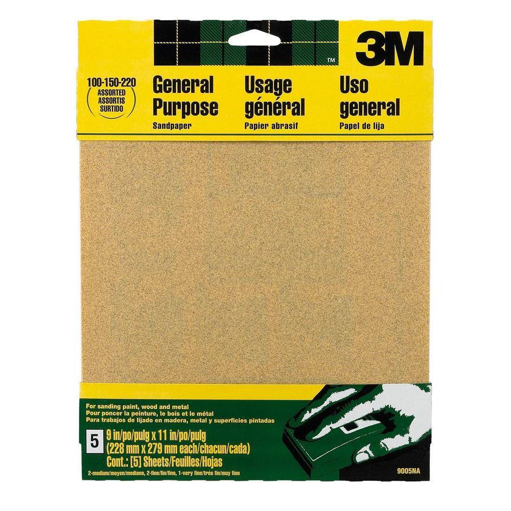 3M 9 In X 11 In 100 150 220 Grit Medium Fine And Very Fine 3M 9 In X 11 In 100 150 220 Grit Medium Fine And Very Fine
