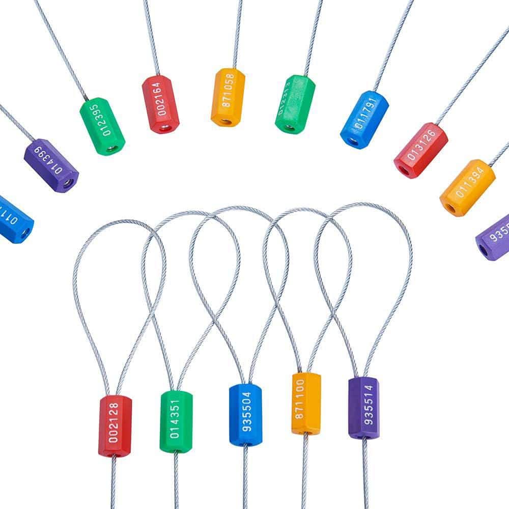 Tamper Proof Steel Numbered Shipping Seals 5 Colors ABS Plastic Zinc ...