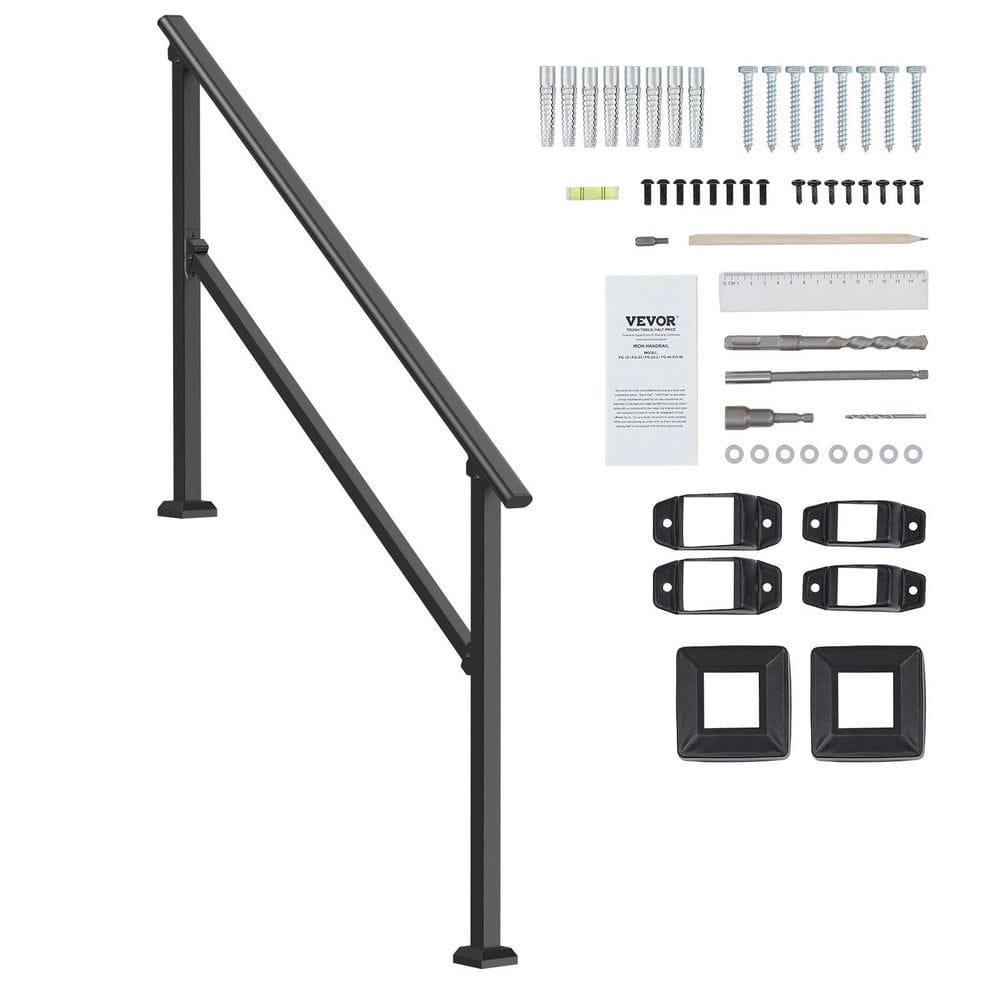 Reviews for VEVOR Handrails for Outdoor Steps 36.22 in. H x 3.31 in. W ...
