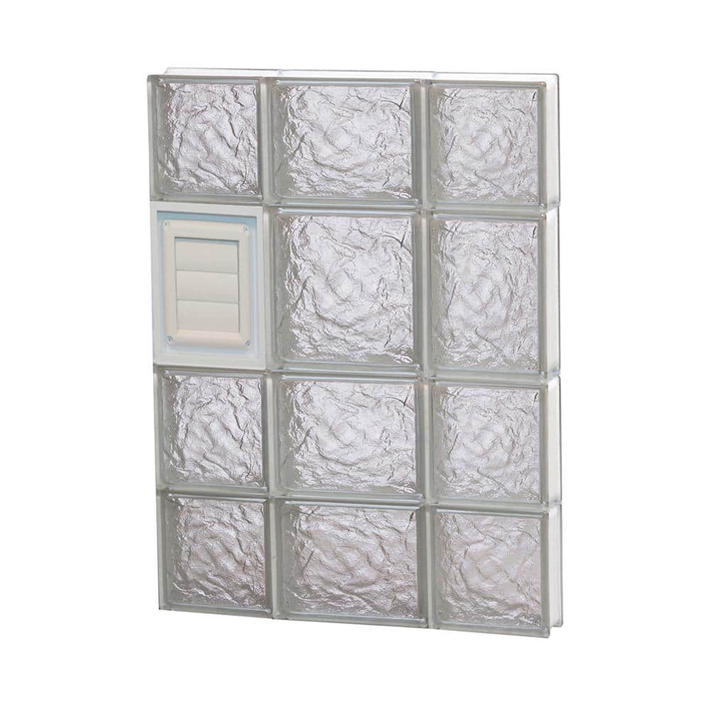 Clearly Secure 19.25 in. x 25 in. x 3.125 in. Frameless Ice Pattern ...