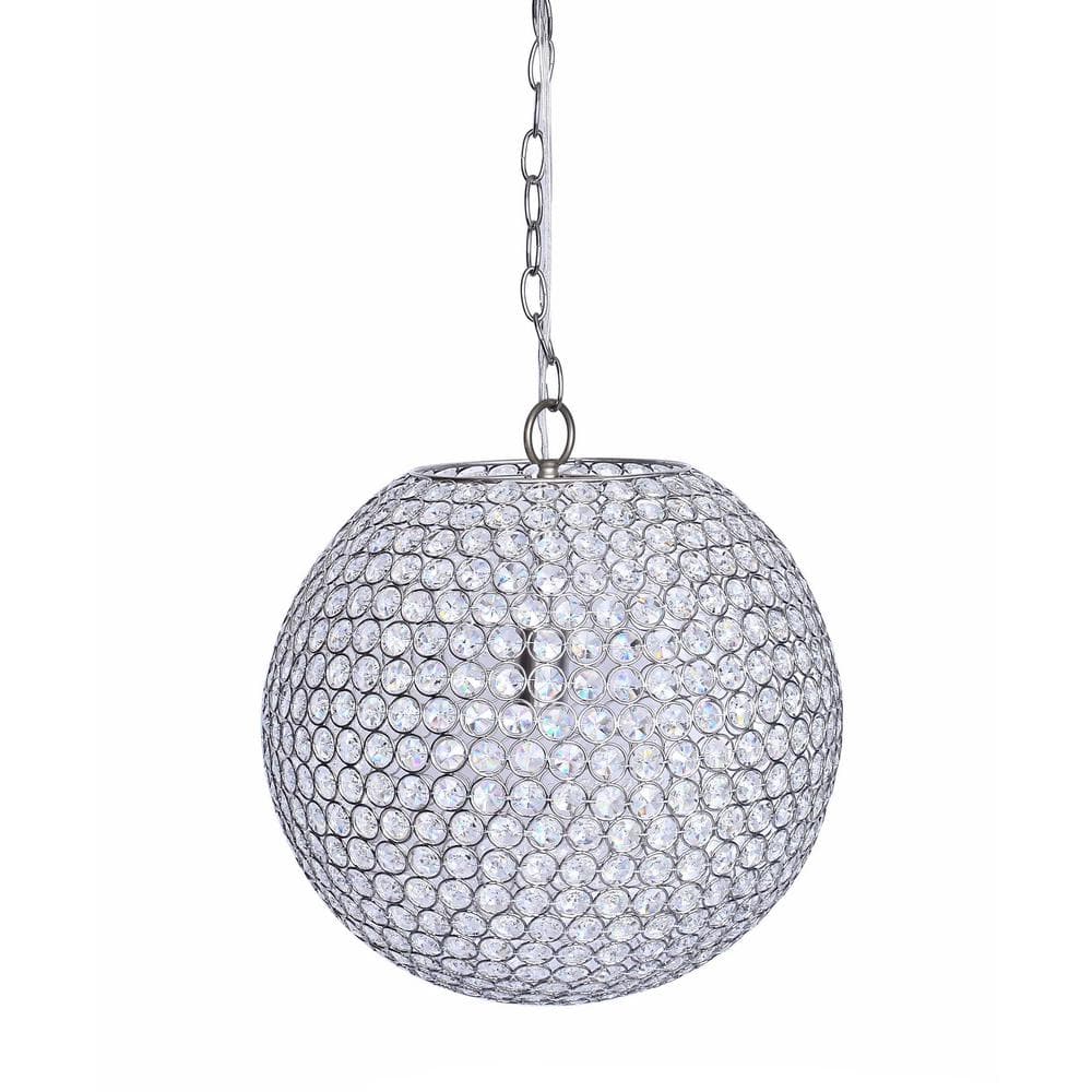 GRANDVIEW GALLERY 1-Light Glamorous Sphere-Shaped Genuine Crystal ...