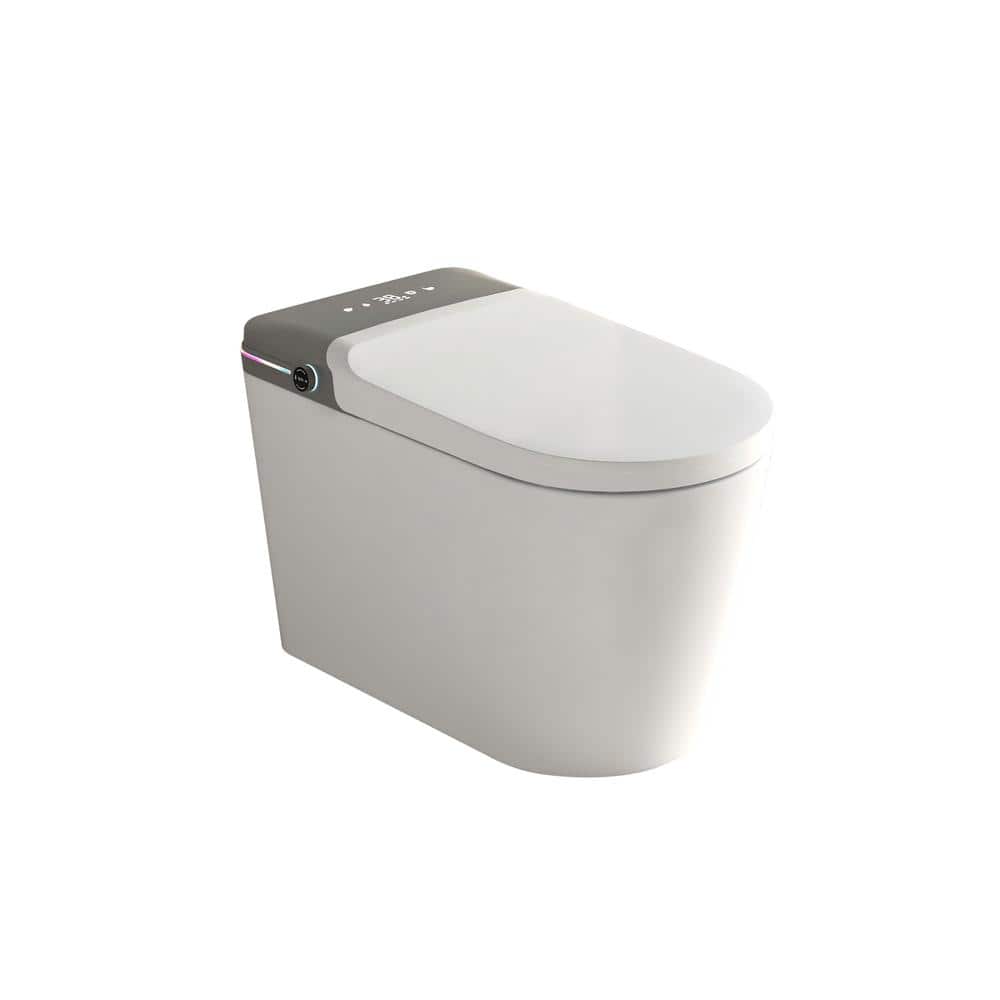 Xspracer Moray Elongated Smart Bidet Toilet 1.28 GPF in White with ...