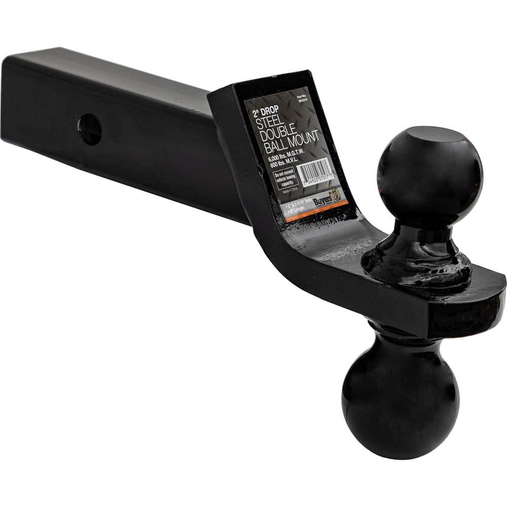 BUYERS PRODUCTS 2 in. and 2-5/16 in. Towing Ball Mount with Dual Black ...