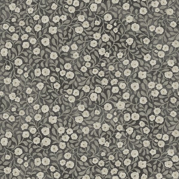 Chesapeake Poppy Trail Black Floral Wallpaper 4169-83133 - The Home Depot