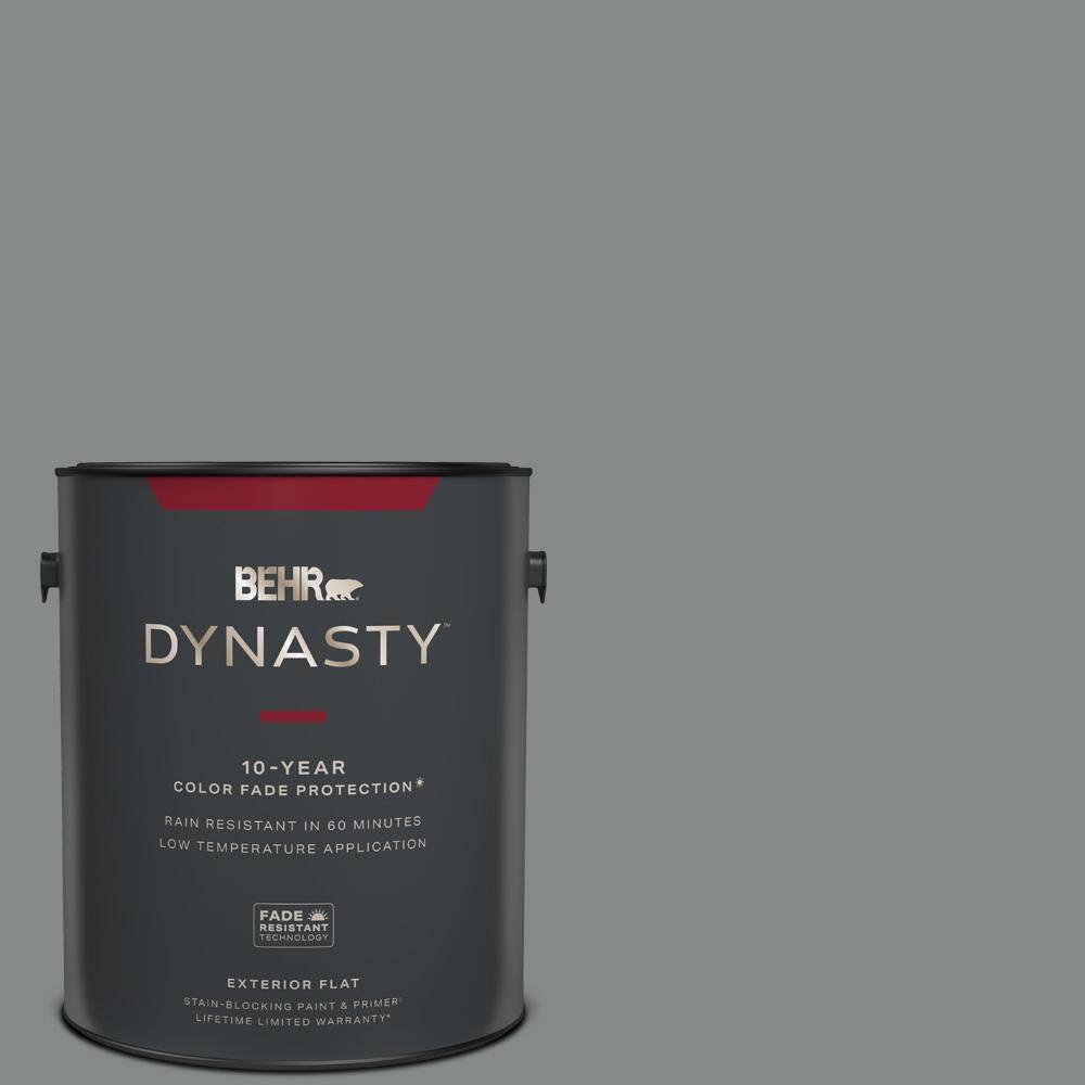 BEHR DYNASTY 1 gal. #N460-5 Slate Rock Flat Exterior Stain-Blocking ...