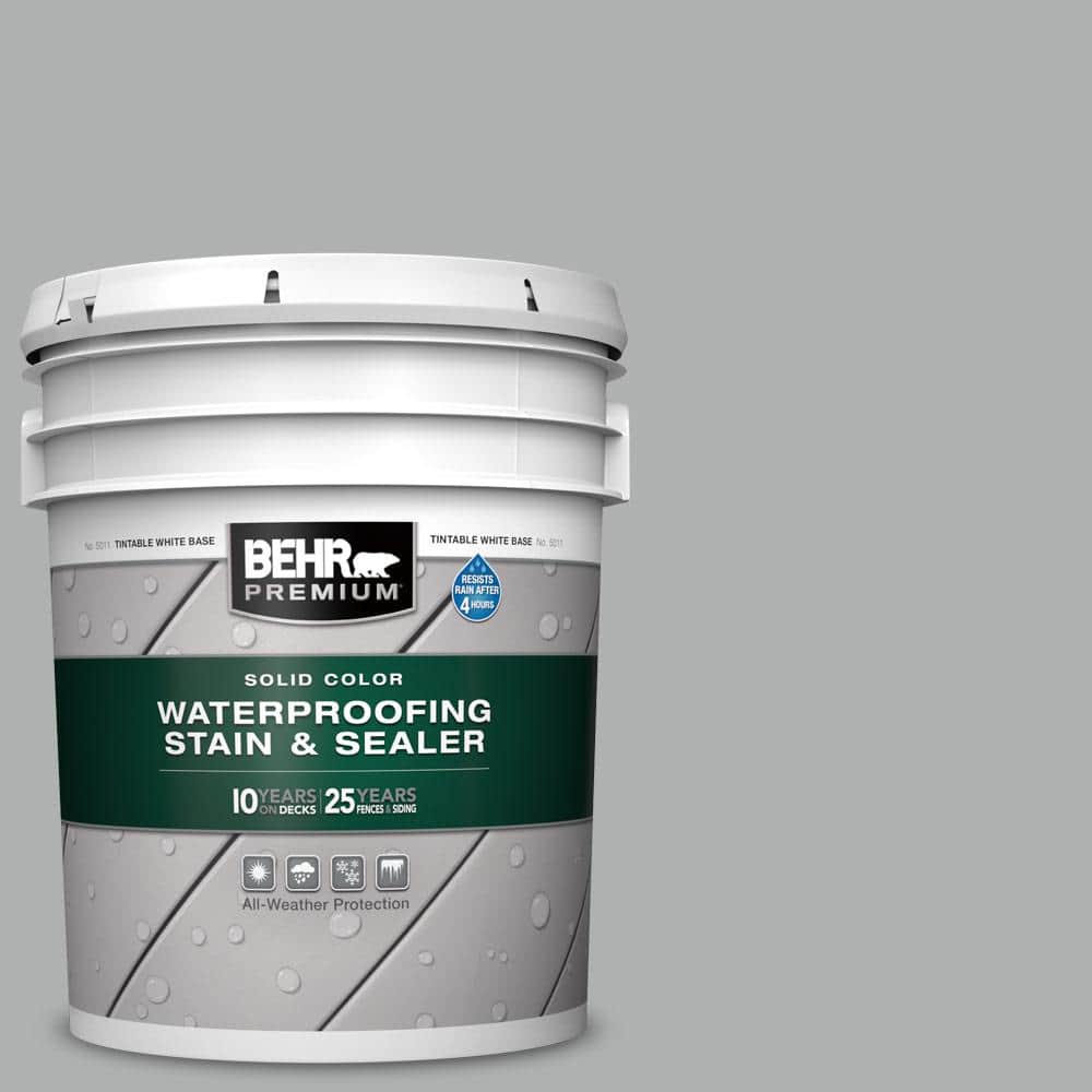 BEHR PREMIUM 5 gal. #780F-4 Sparrow Solid Color Waterproofing Exterior ...