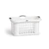 Taurus White Plastic Laundry Basket with Comfort Grip Handles 7430WH ...
