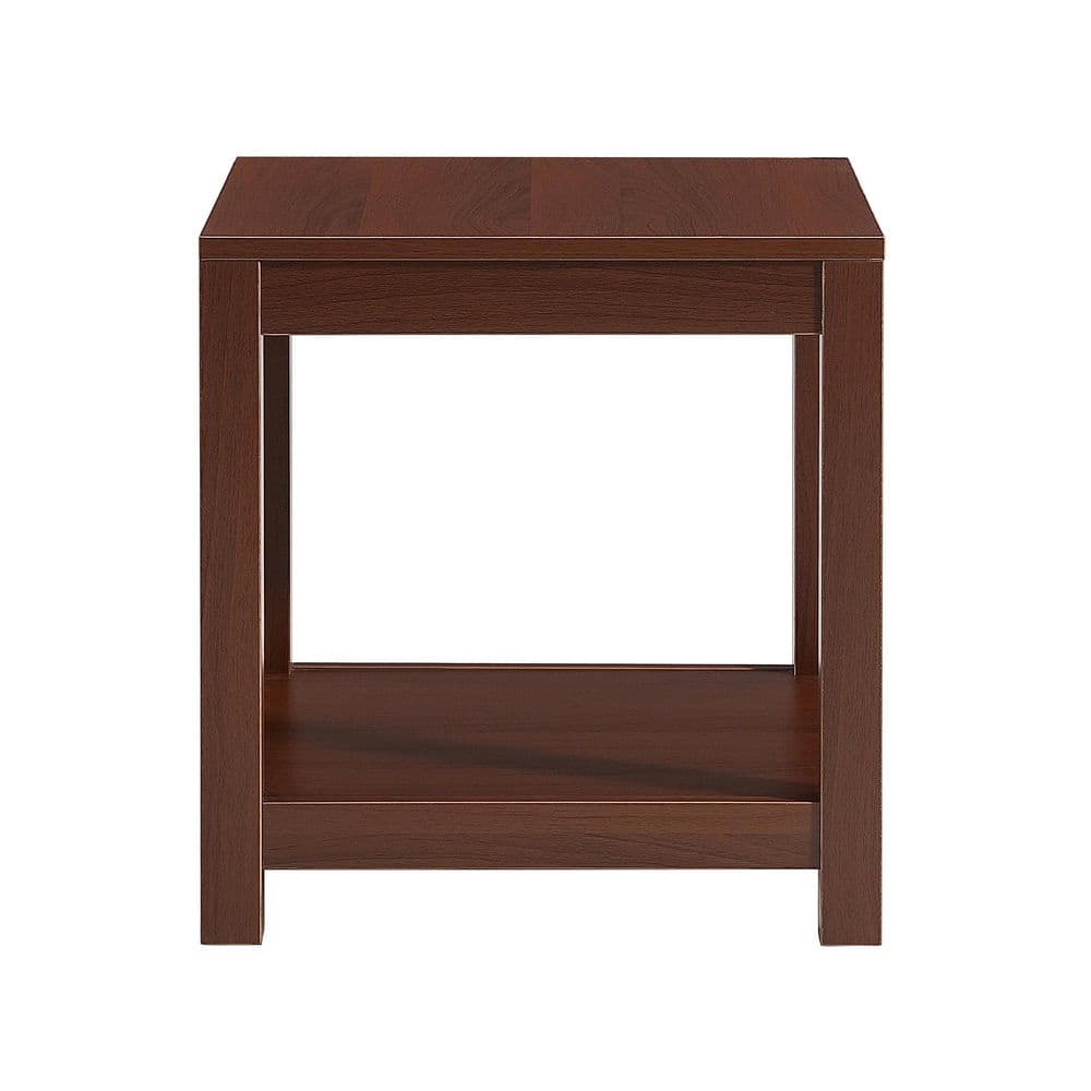 Tileon Classic Brown Side Table, 2-Tier Small Space End Table, Modern Night Stand, Sofa table ...
