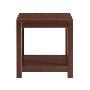 Tileon Rustic Brown Side Table, 2-Tier Small Space End Table, Modern ...