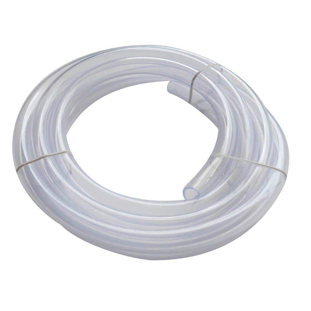 Everbilt 5/8 in. O.D. x 1/2 in. I.D. x 10 ft. Clear PVC Vinyl Tube ...