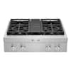 KitchenAid 30 in. Gas Commercial Cooktop with 4-Burners in Stainless ...