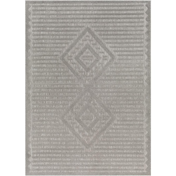 Artistic Weavers San Diego Gray 7 ft. x 9 ft. Medallion Indoor/Outdoor ...