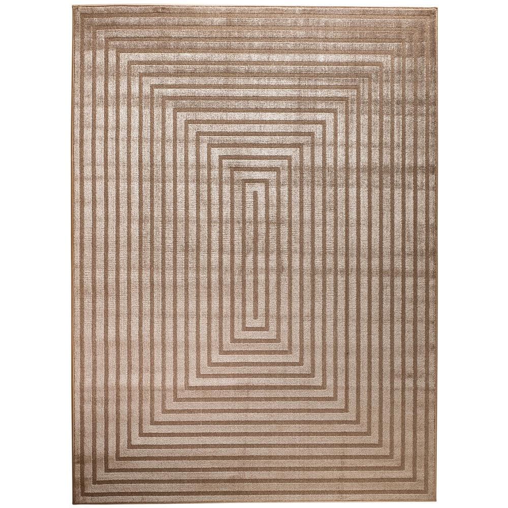LUXE WEAVERS Madison Collection Beige 8x10 Modern Abstract ...