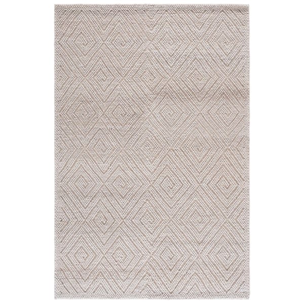 SAFAVIEH Natura 5 ft. x 8 ft. Beige Diamond Swirl Area Rug NAT127B-5 ...