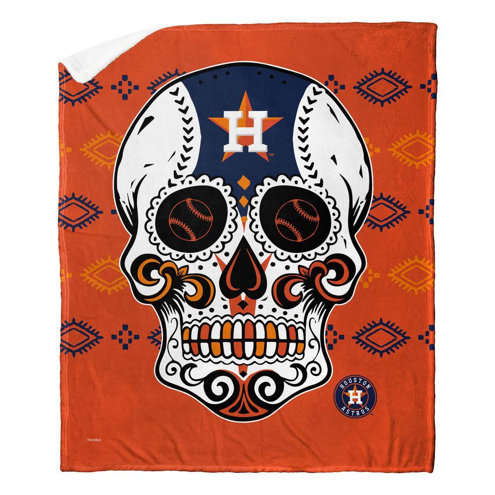 THE NORTHWEST GROUP MLB Astros Candy Skull Silk Touch Sherpa Multicolor ...