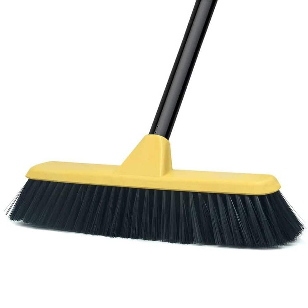 KIWDZFU Push Broom with Long Handle 47.6 in. Soft Bristle Floor Brush ...