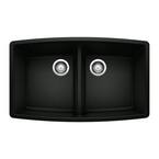 Blanco PRECIS Coal Black Granite Composite 32 in. Super Single Bowl ...