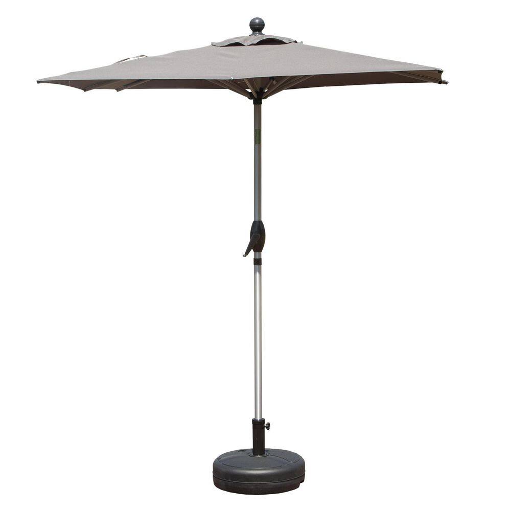 Zeus & Ruta 4 x 6 ft. Rectangle Patio Umbrella with Crank Lift and Tilt ...
