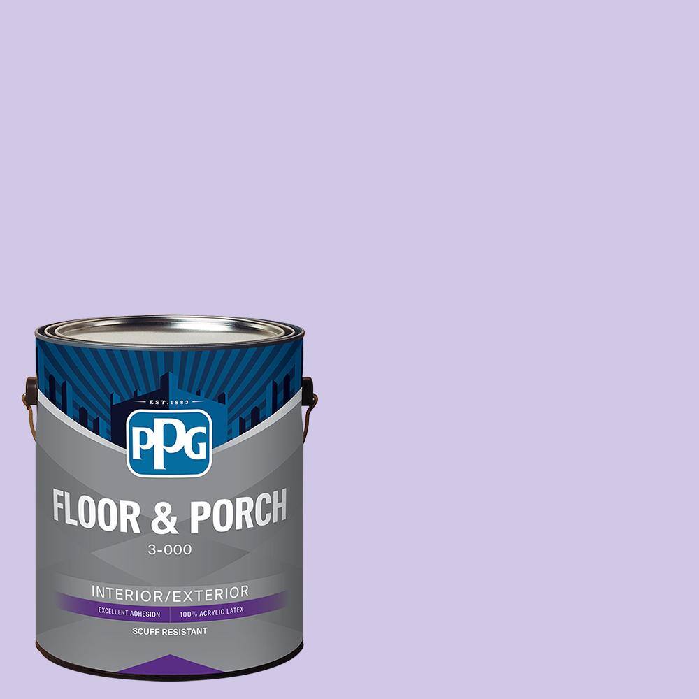 PPG 1 gal. PPG1248-4 Lilac Breeze Satin Interior/Exterior Floor and ...