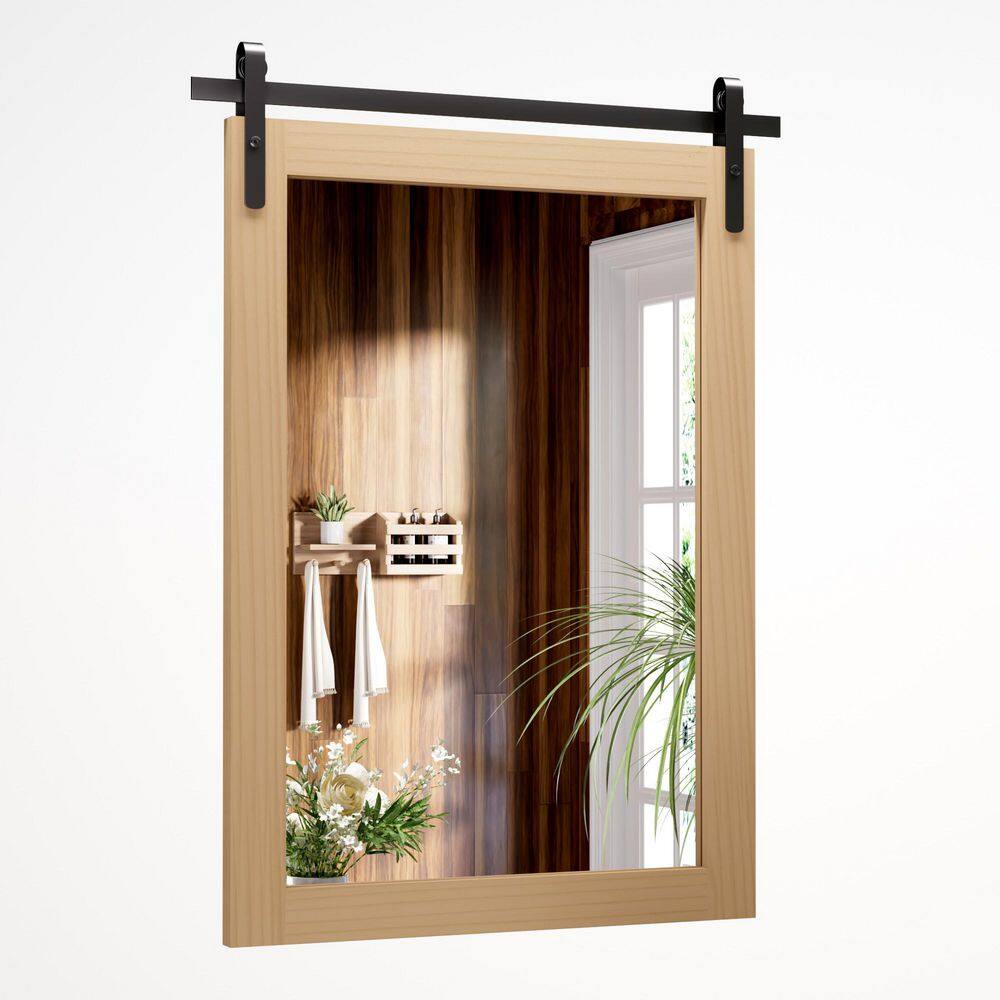 Reviews for CLAVIE 24 in. W x 36 in. H Medium Rectangular Mirror Wood ...