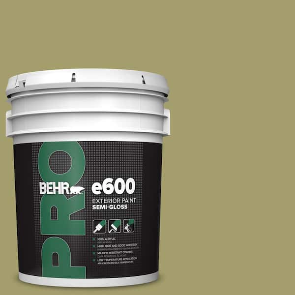 BEHR PRO 5 gal. #S340-5 Farm Fresh Semi-Gloss Exterior Paint PR67305 ...