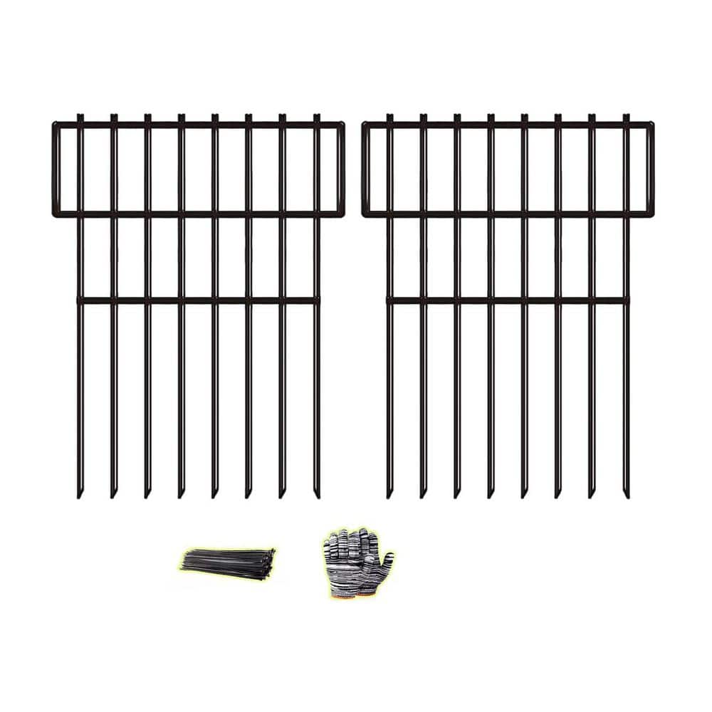 Justincity Animal Barrier Fence No Dig 1 in. Metal Garden Fence 25pcs ...
